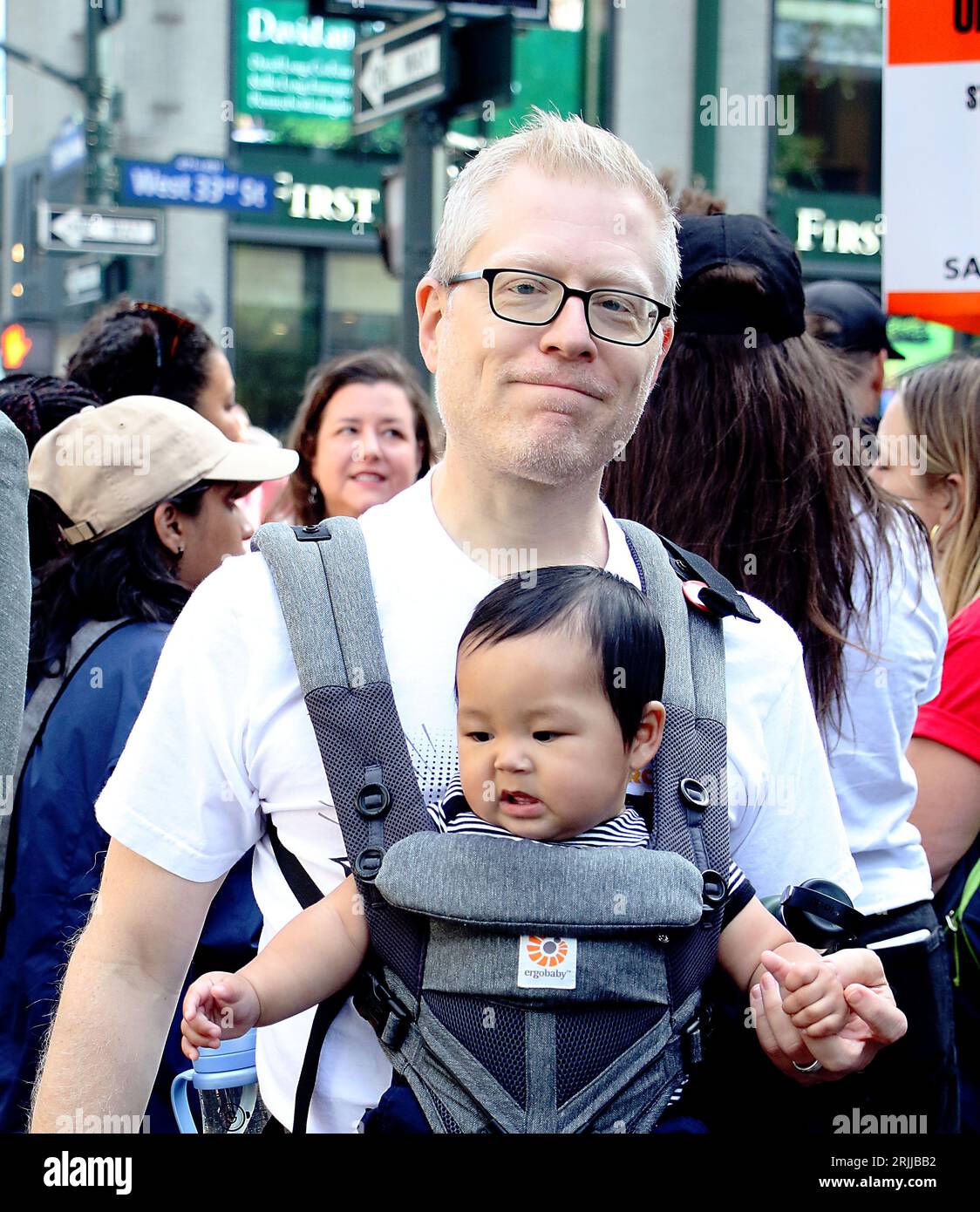New York, NY, USA. 22nd Aug, 2023. Anthony Rapp pictured as members of ...