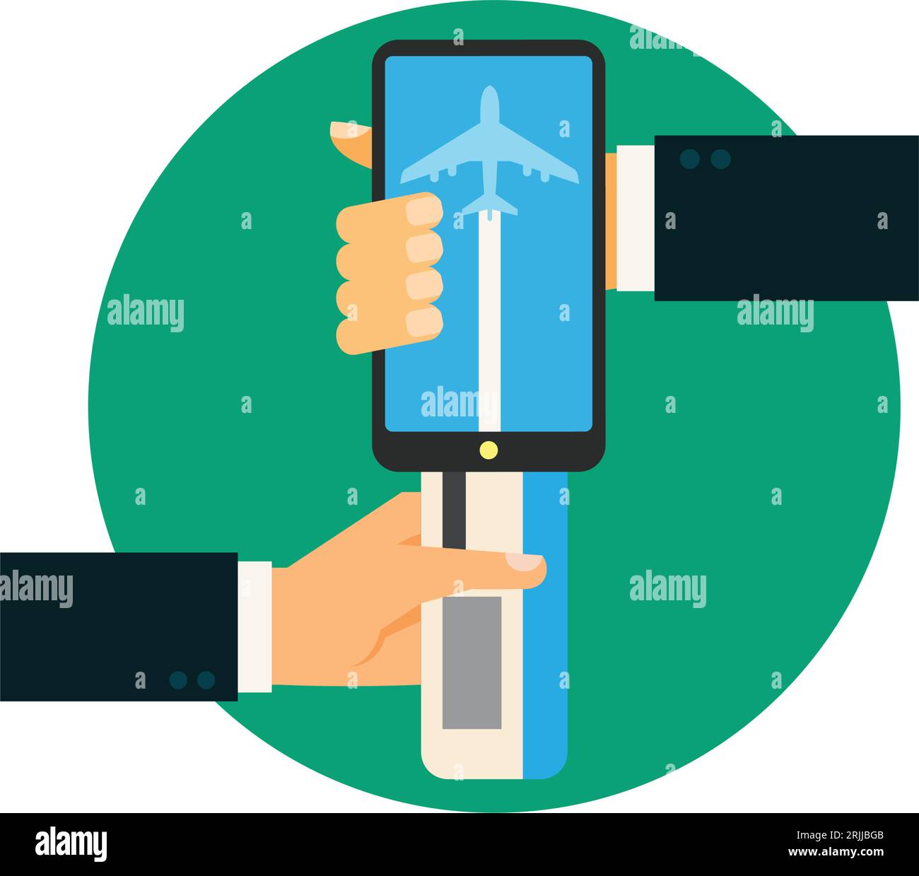 Airline online tickets mobile Cut Out Stock Images & Pictures - Alamy
