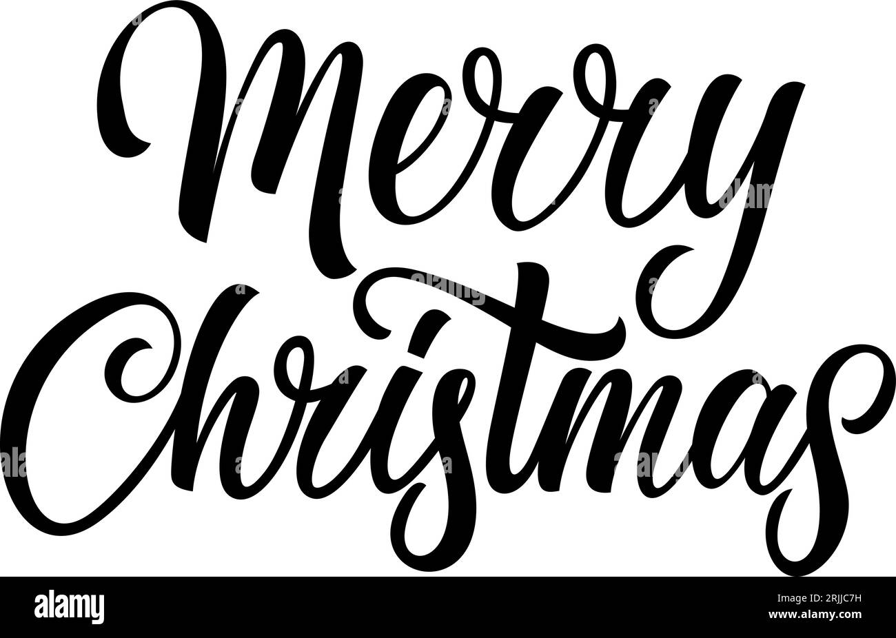 Merry Christmas lettering Stock Vector Image & Art - Alamy