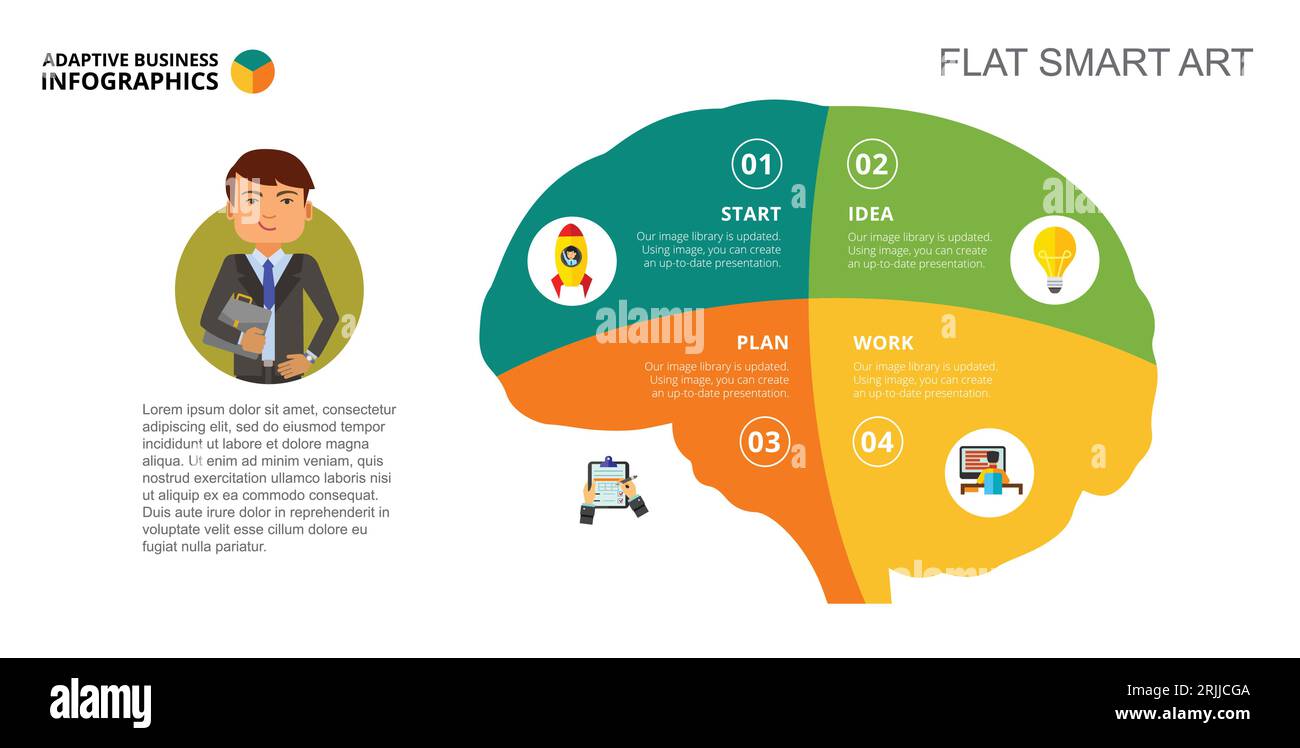 Brain Metaphor Chart Slide Template Stock Vector Image & Art - Alamy