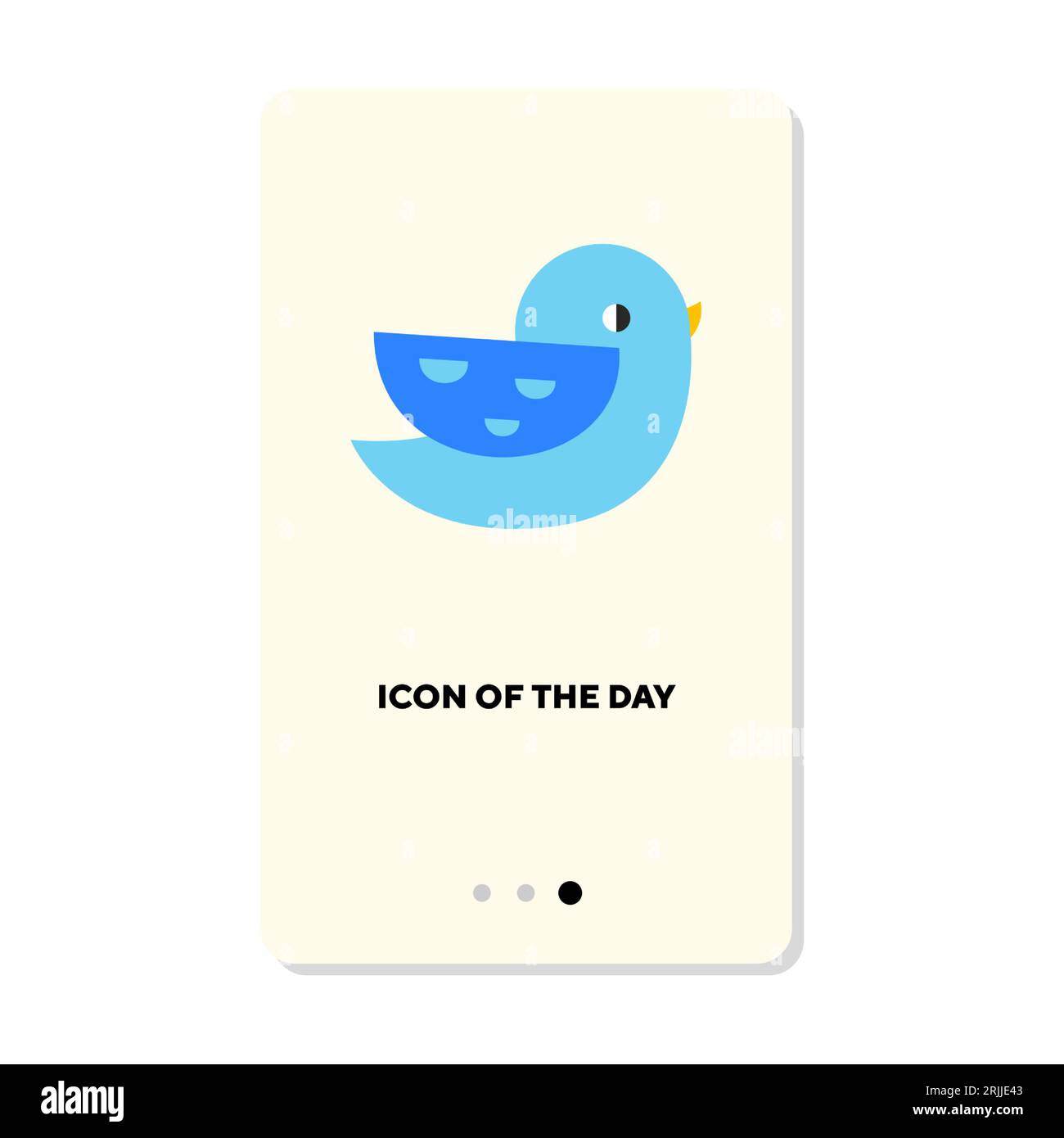 Little blue bird on white background Stock Vector Image & Art - Alamy