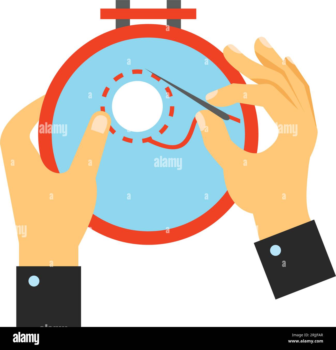 Creative layout hand holding Stock Vector Images - Alamy