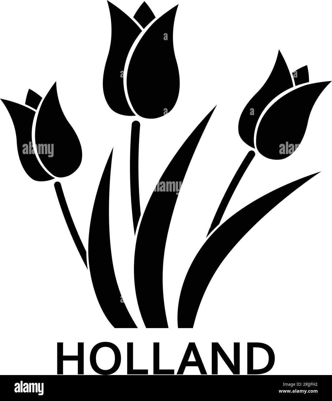 Dutch card with tulips Stock Vector Images - Alamy