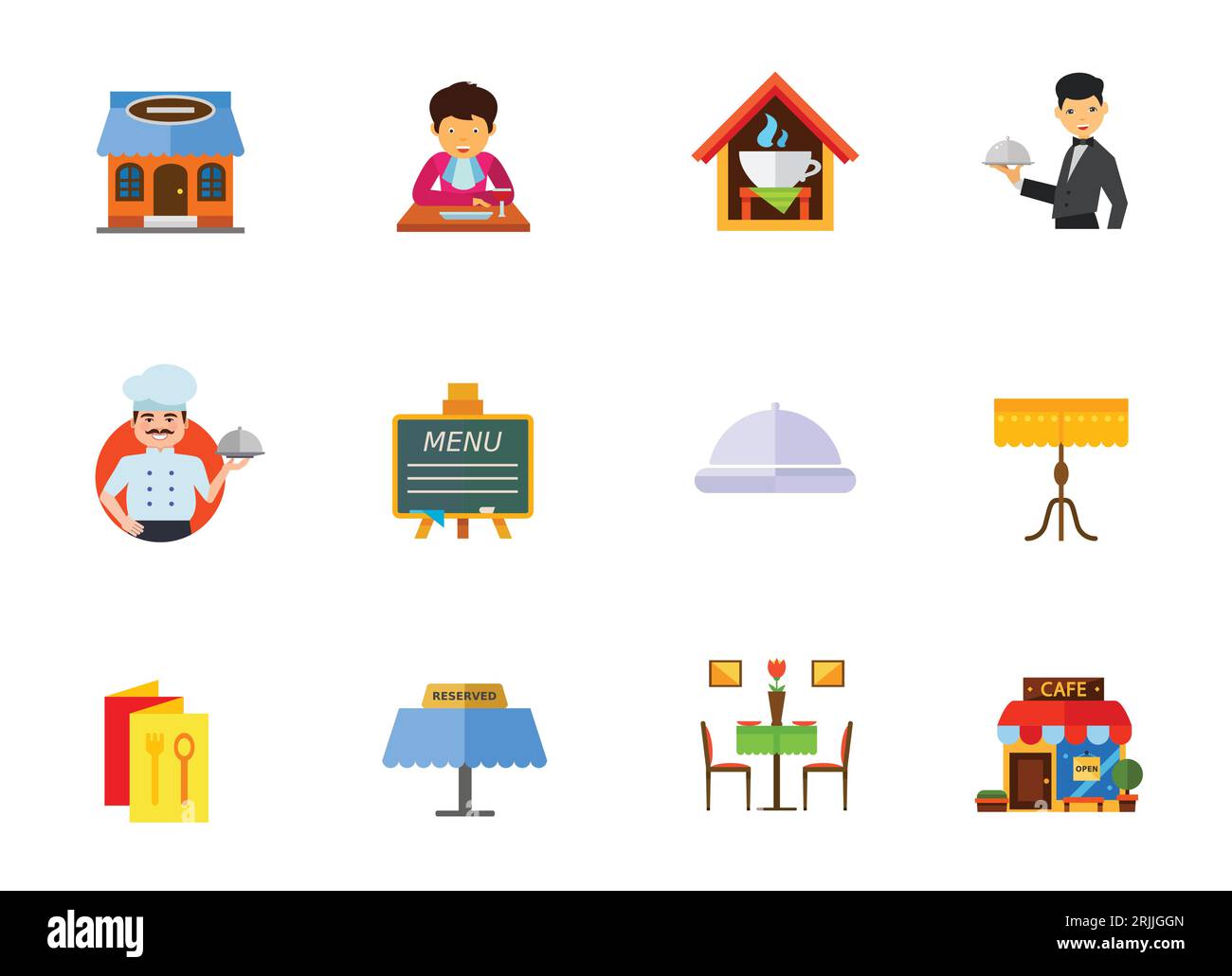 Restaurant icon set Stock Vector Image & Art - Alamy
