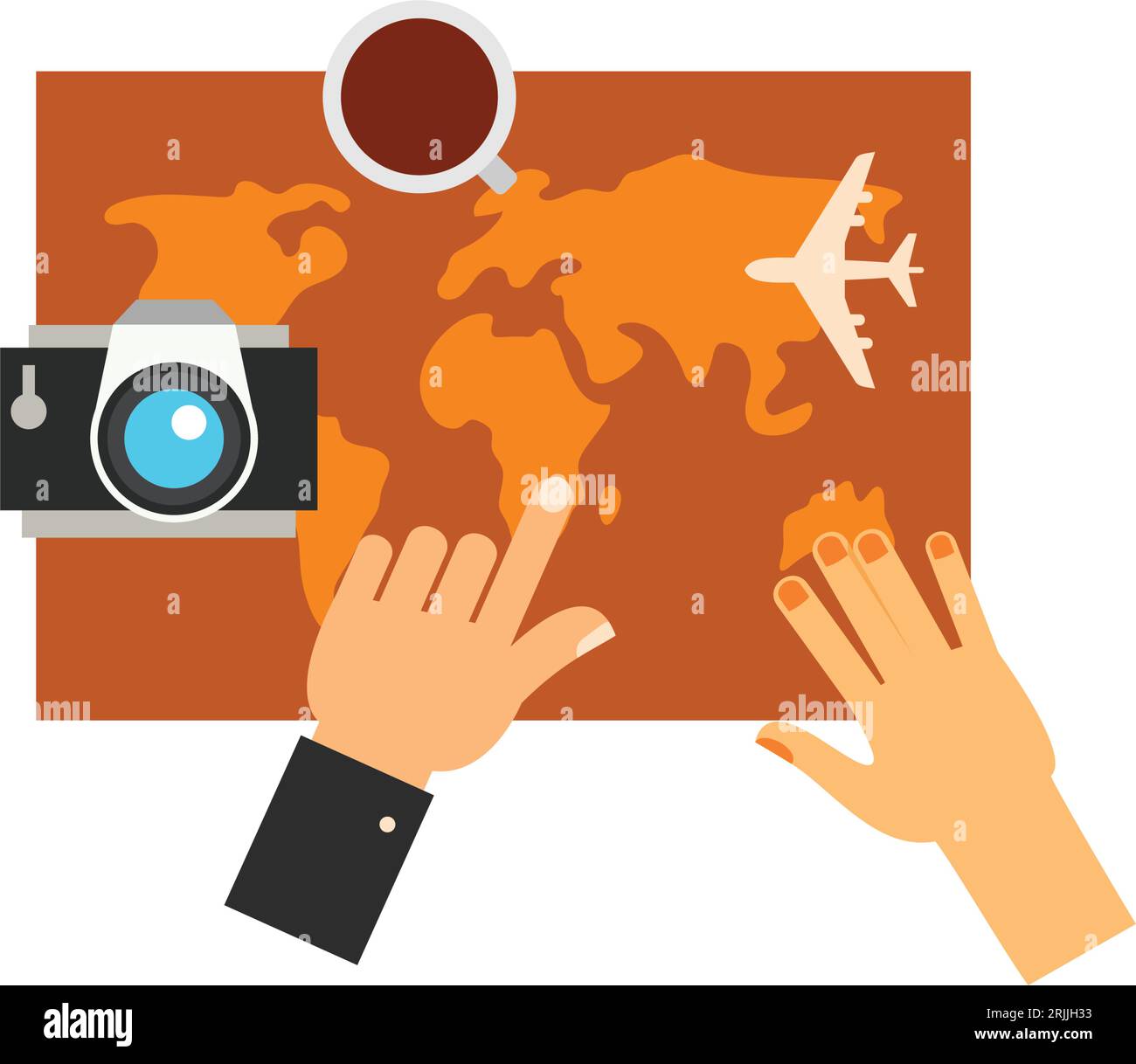 Couple planning tour on map icon Stock Vector Image & Art - Alamy