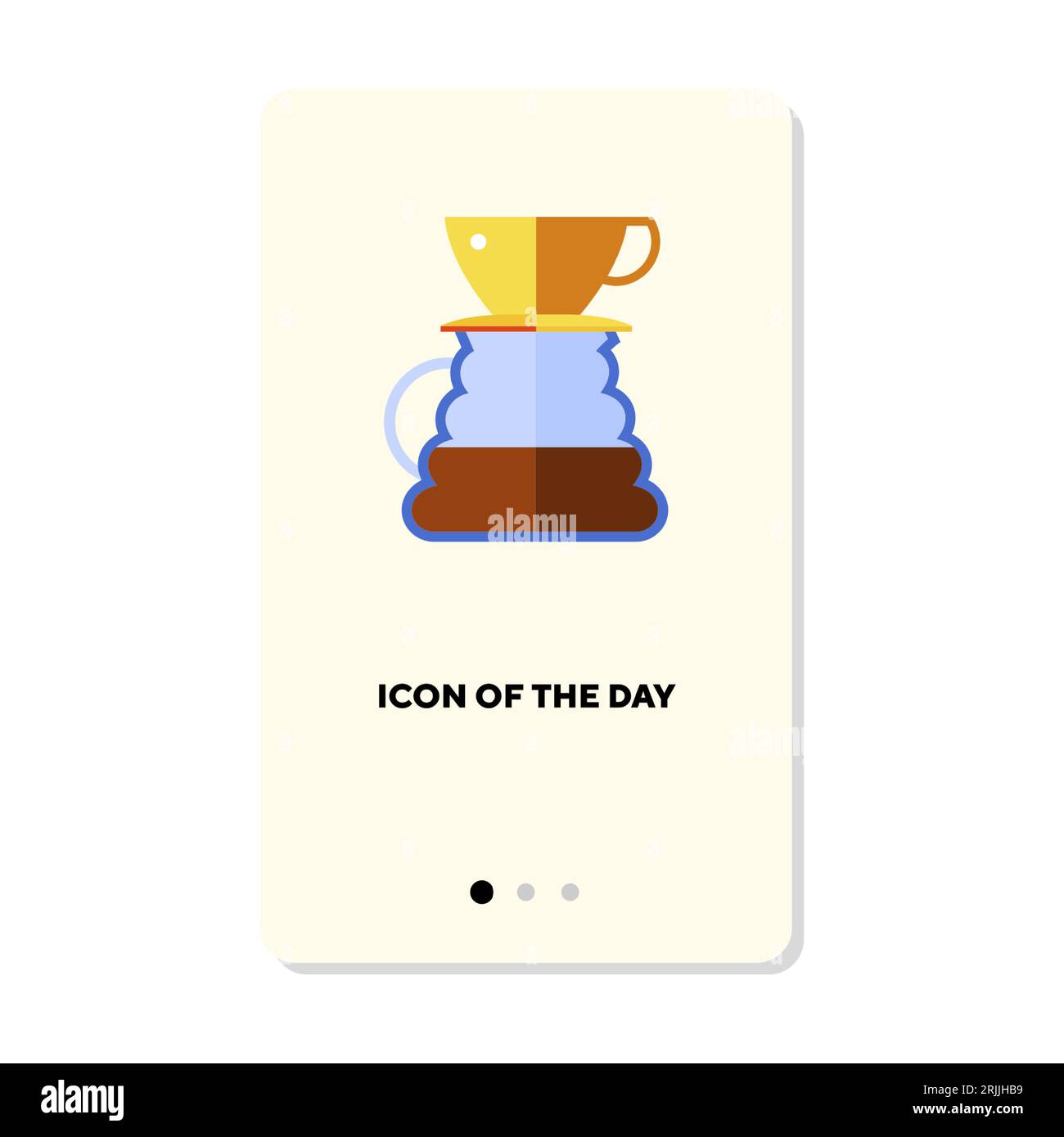 Pour over coffee on white background Stock Vector Image & Art - Alamy