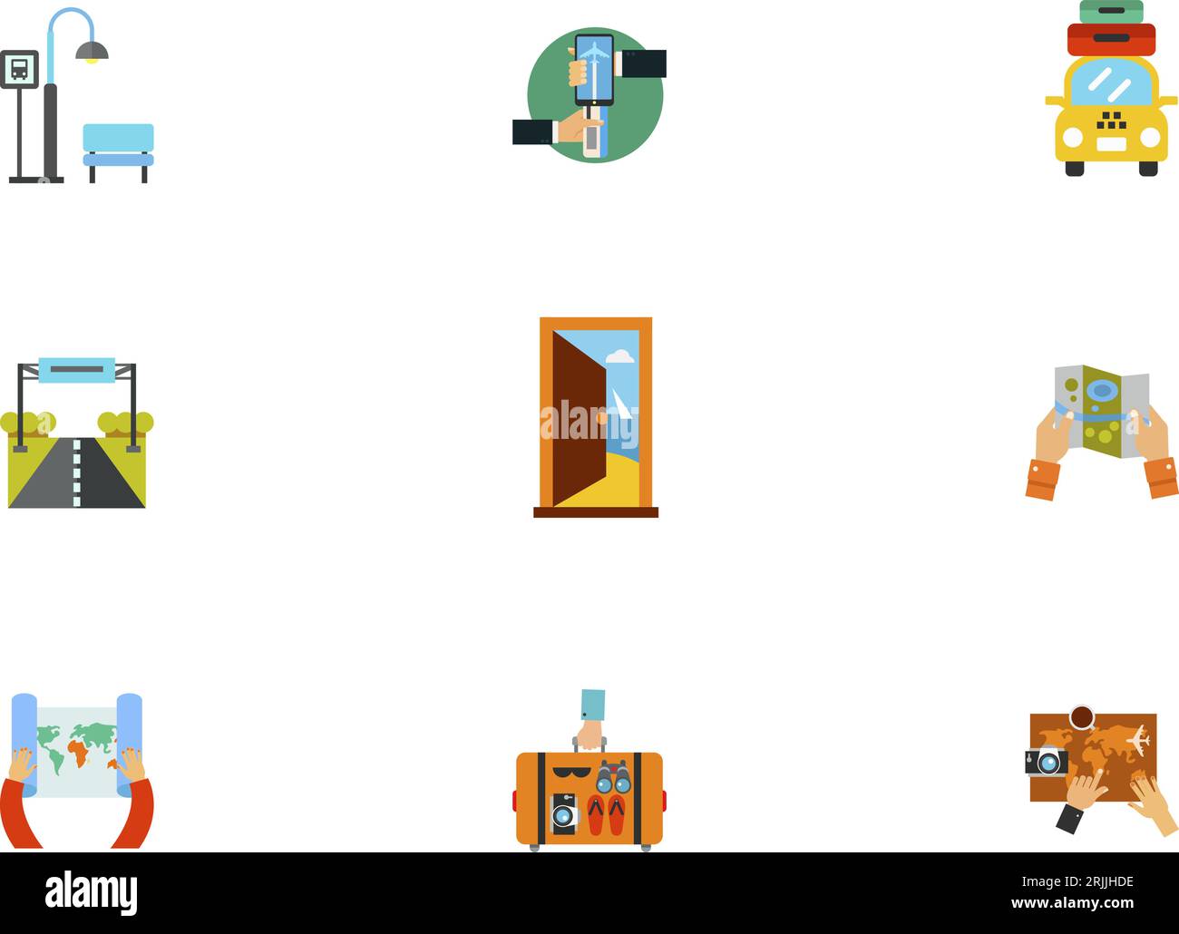 Journey Icon Set Stock Vector Image & Art - Alamy