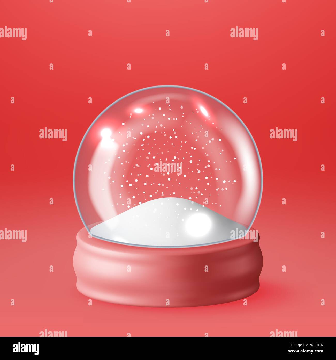 3D Glass Christmas Snow Globe Stock Vector Image & Art - Alamy
