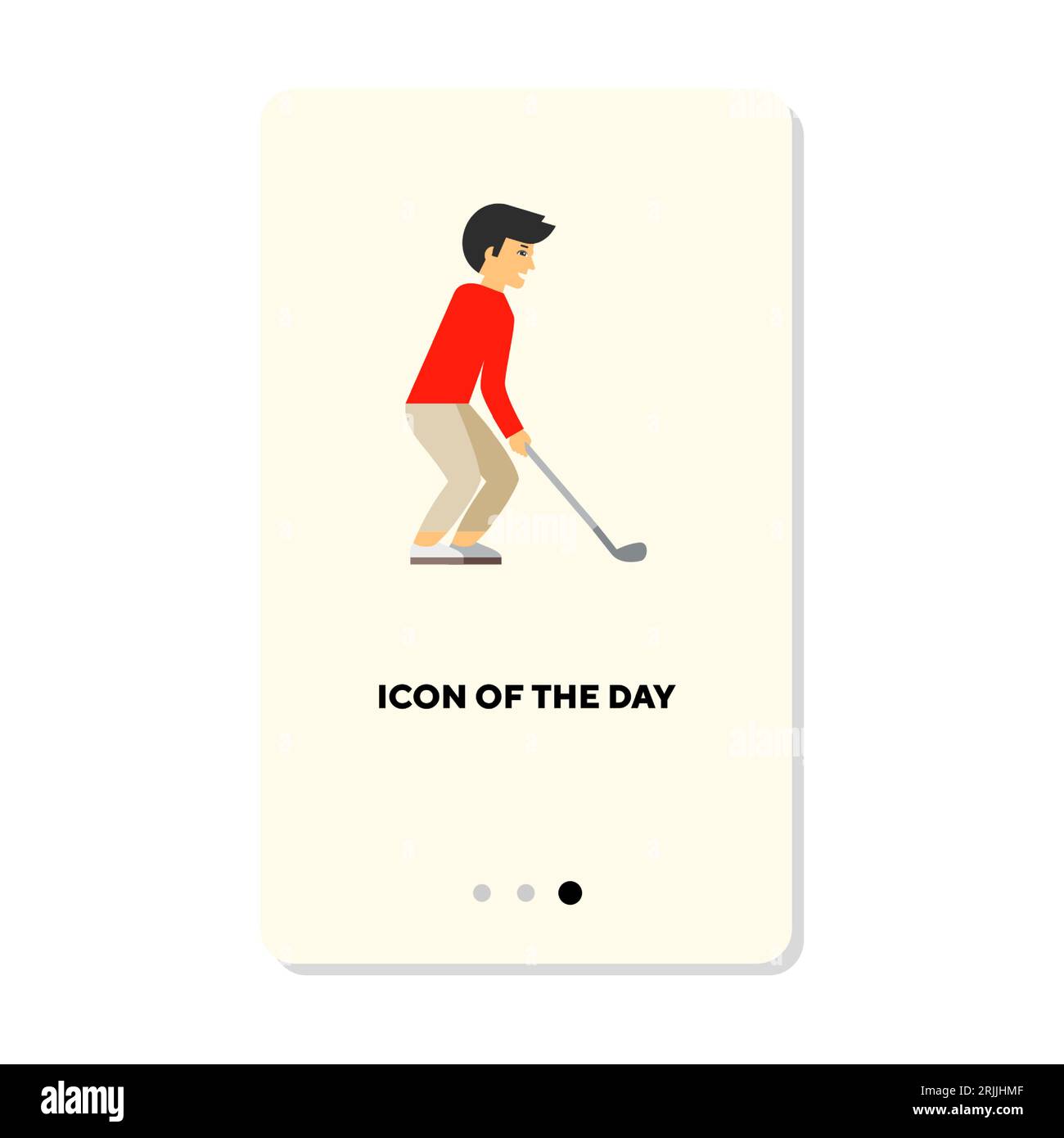 Professional golfer holding ball Stock Vector Images - Alamy