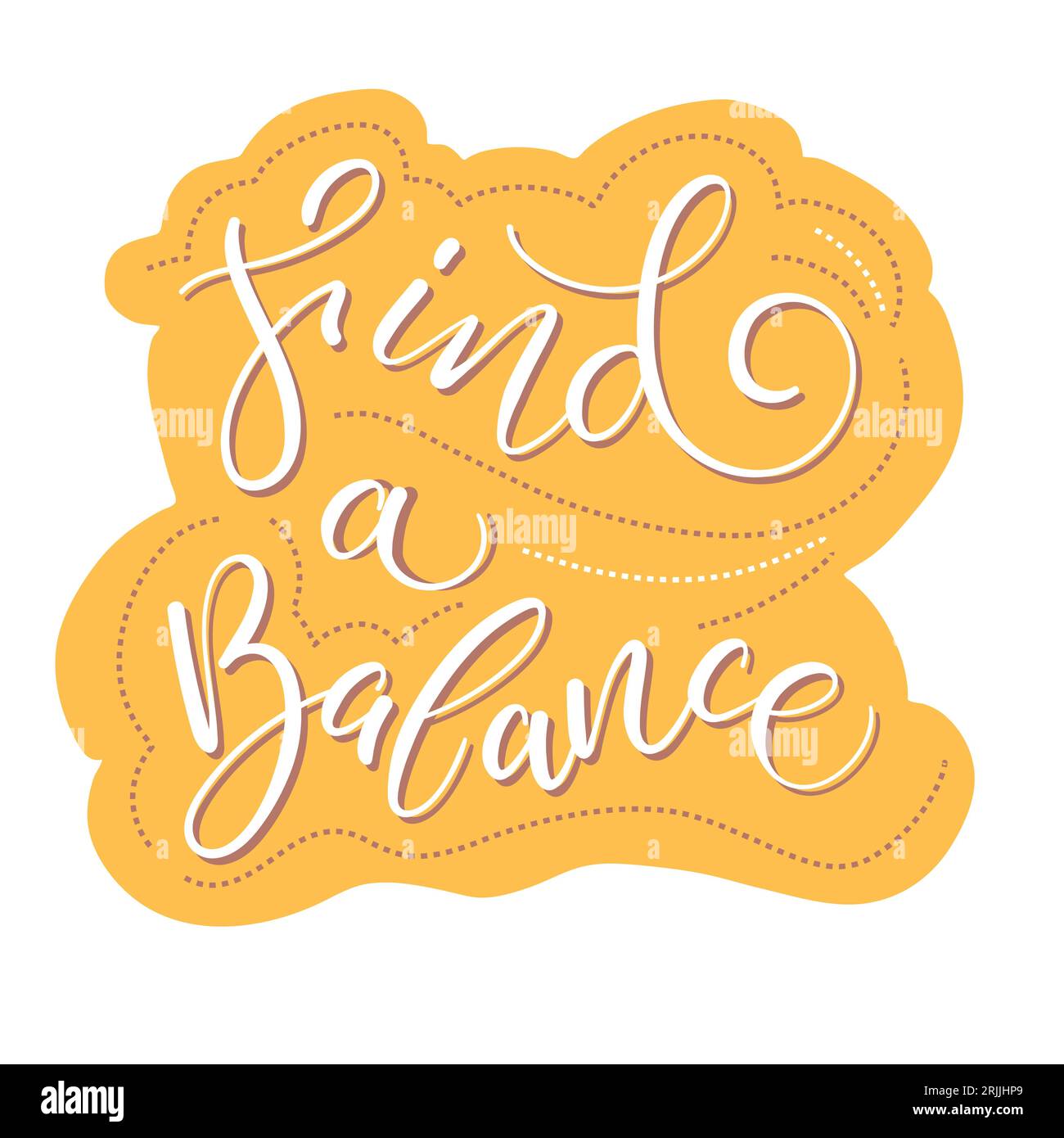 Handwritten lettering composition Find a balance Stock Vector Image ...