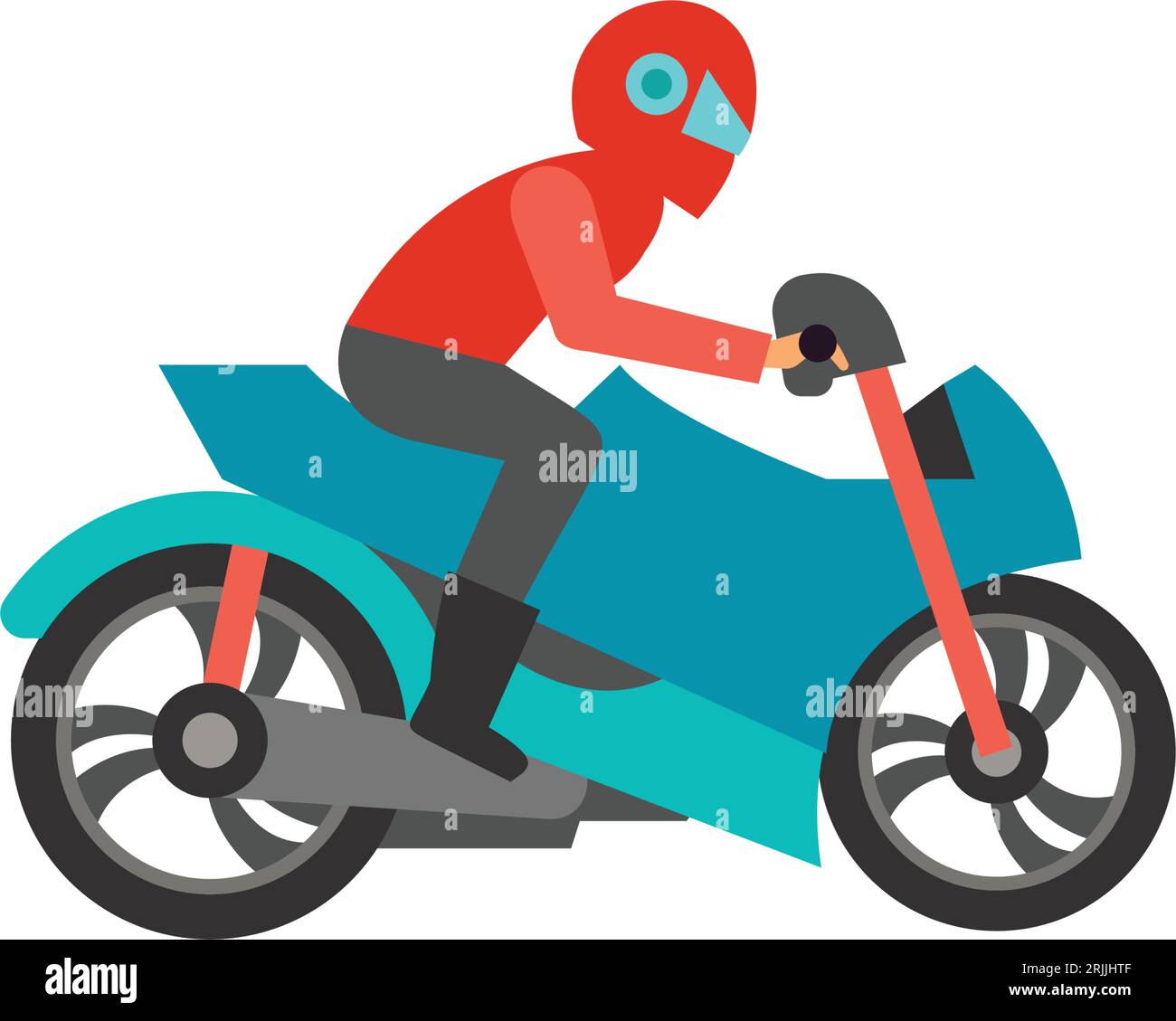 Male motorcyclist riding motorbike bike Stock Vector Images - Alamy