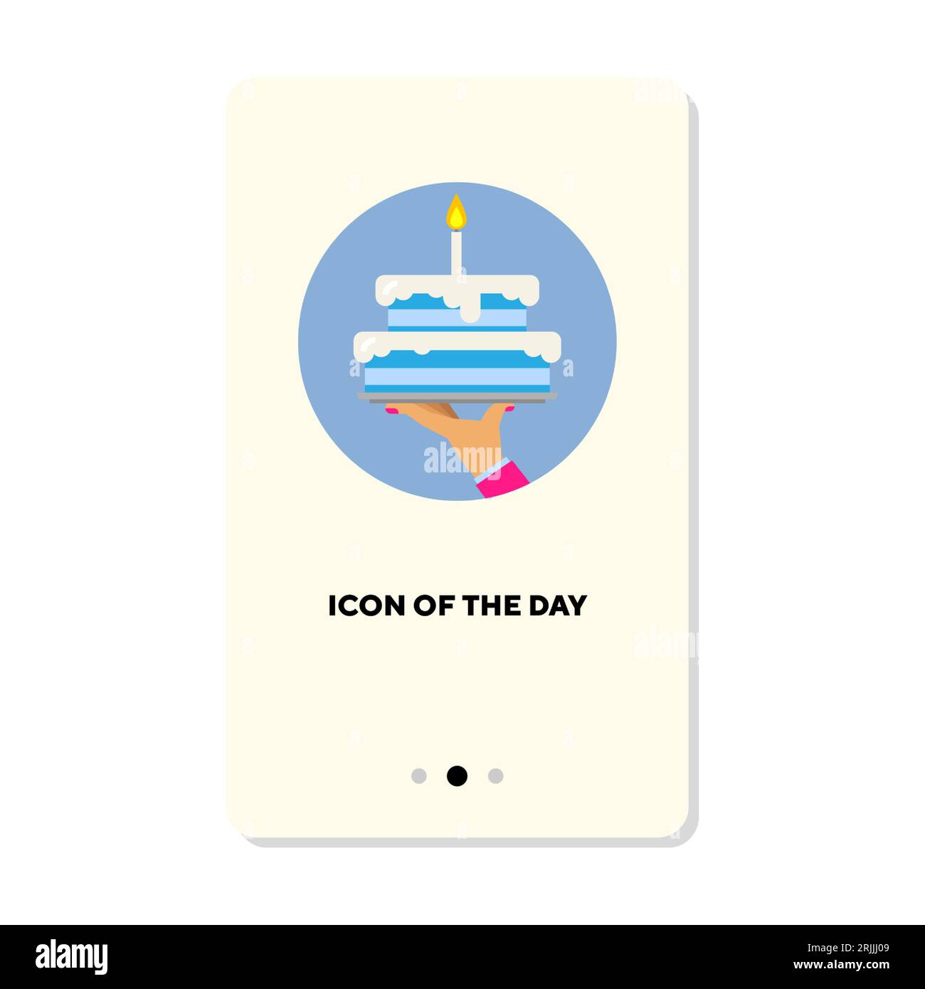 Hand holding blue plate Stock Vector Images - Alamy