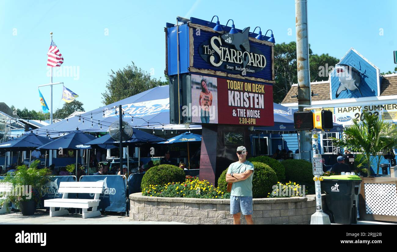 Dewey Beach, Delaware, U.S.A - August 18, 2023 - The famous Starboard restaurant and bar Stock ...