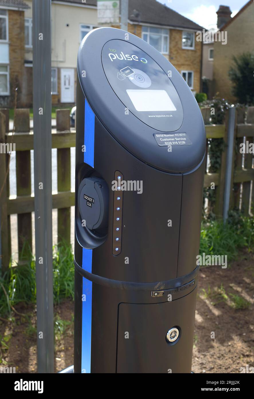 BP Pulse EV chargers in Bedfordshire England Stock Photo - Alamy