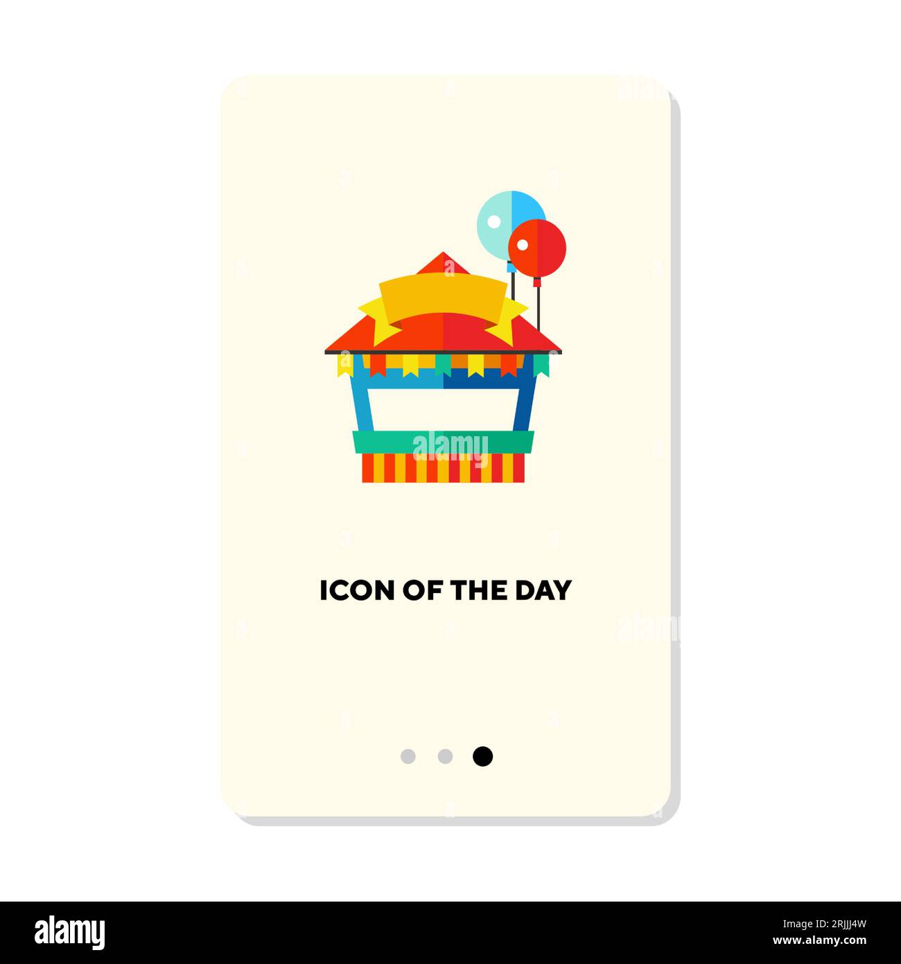 Stall selling carnival souvenirs on white background Stock Vector Image ...