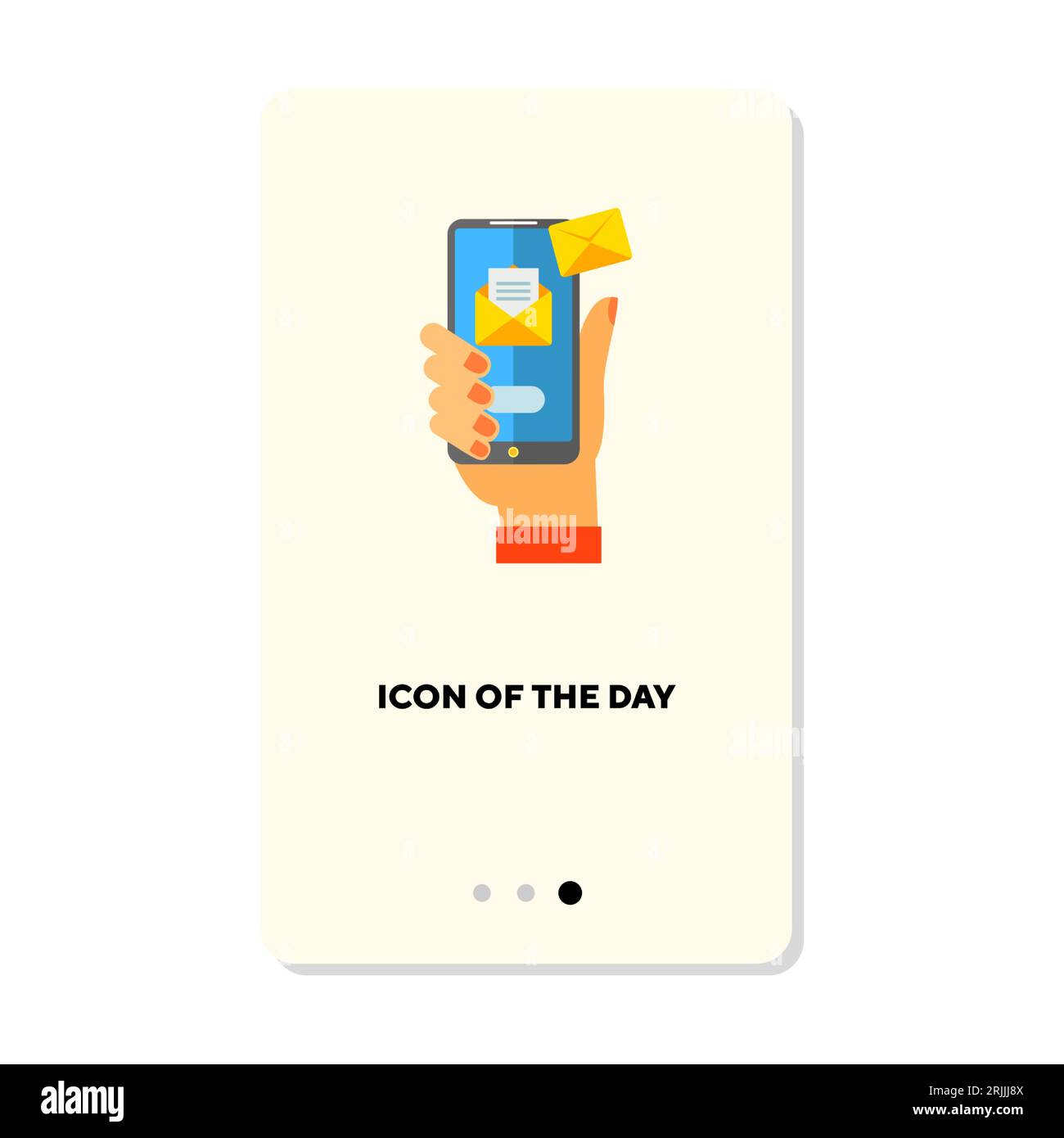 Sending mail on smartphone Stock Vector Images - Alamy