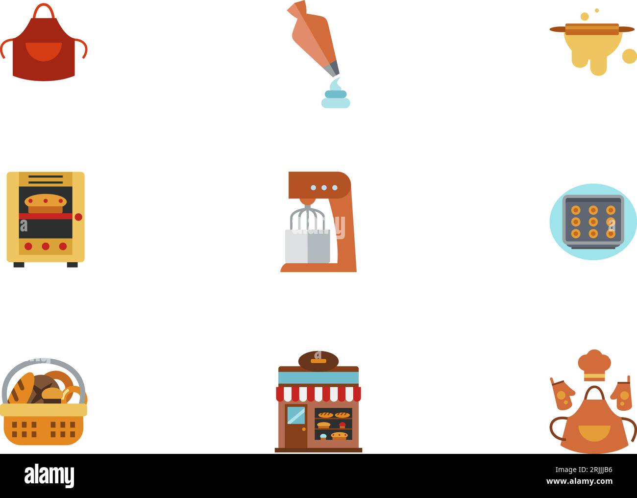 Bakery Icon Set Stock Vector Image & Art - Alamy