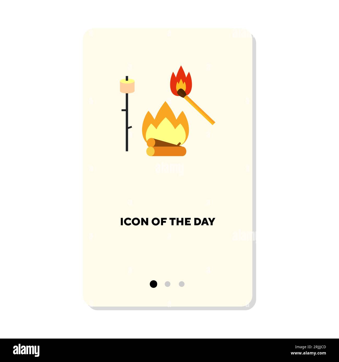 Camping bonfire flat vector icon Stock Vector Image & Art - Alamy