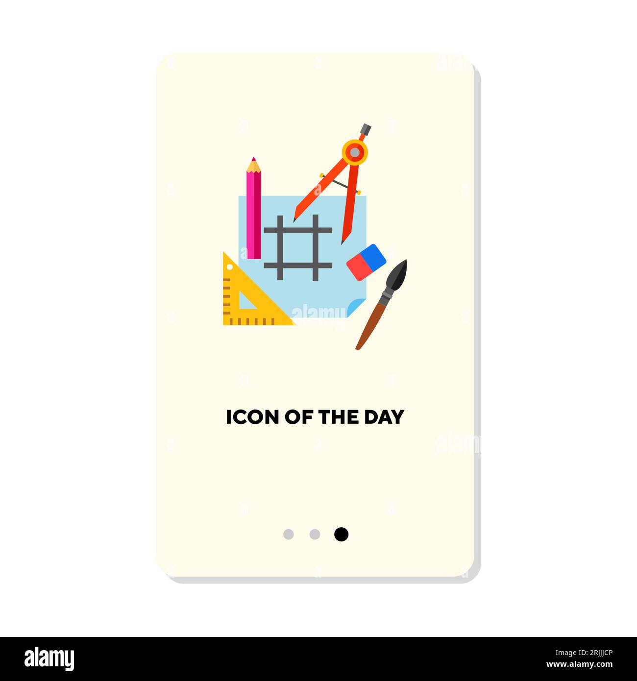 Designer and architect tools flat icon Stock Vector Image & Art - Alamy