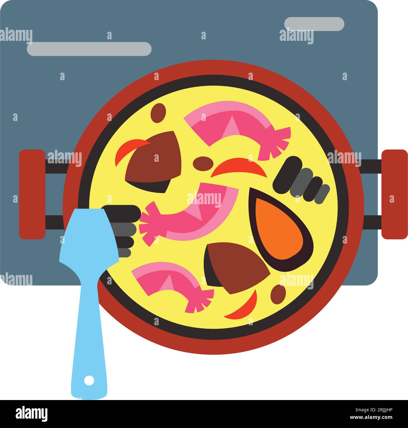 Seafood paella spain Stock Vector Images - Alamy