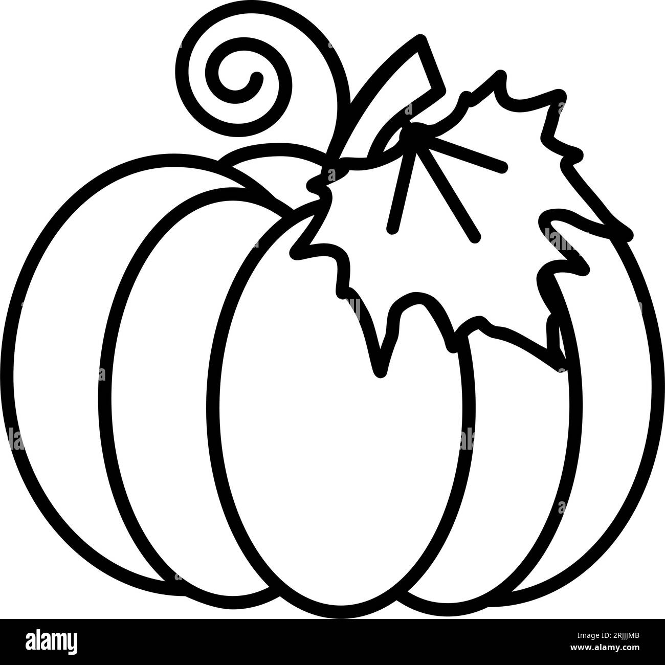 Outlined pumpkin, pumpkin doodles, pumpkin line art vector illustration ...