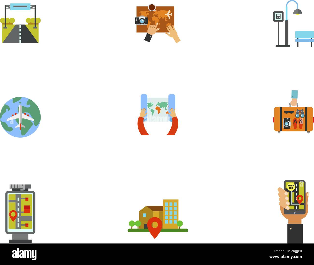 Traveling Icon Set Stock Vector Image & Art - Alamy