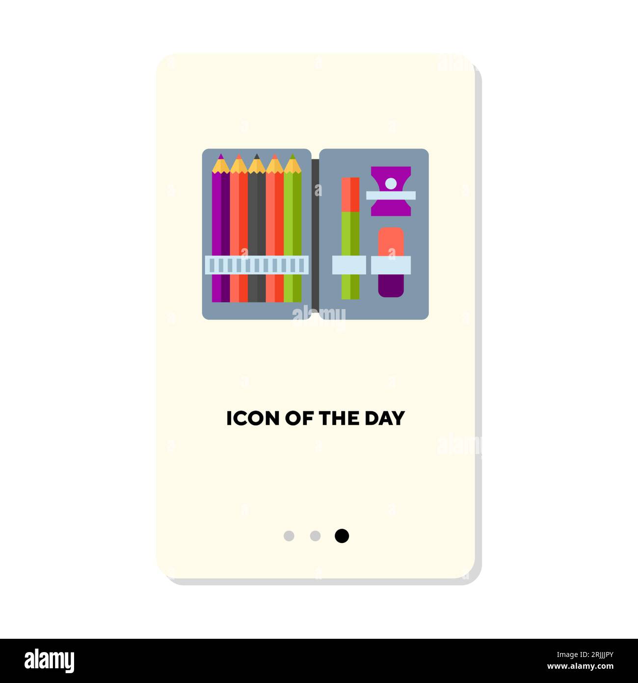 Pencil case with pencils, sharpener and eraser Stock Vector Image & Art ...