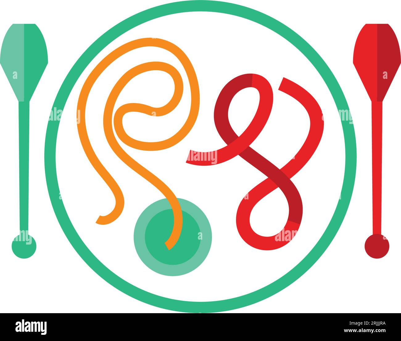 Rhythmic gymnastics rope Stock Vector Images - Alamy