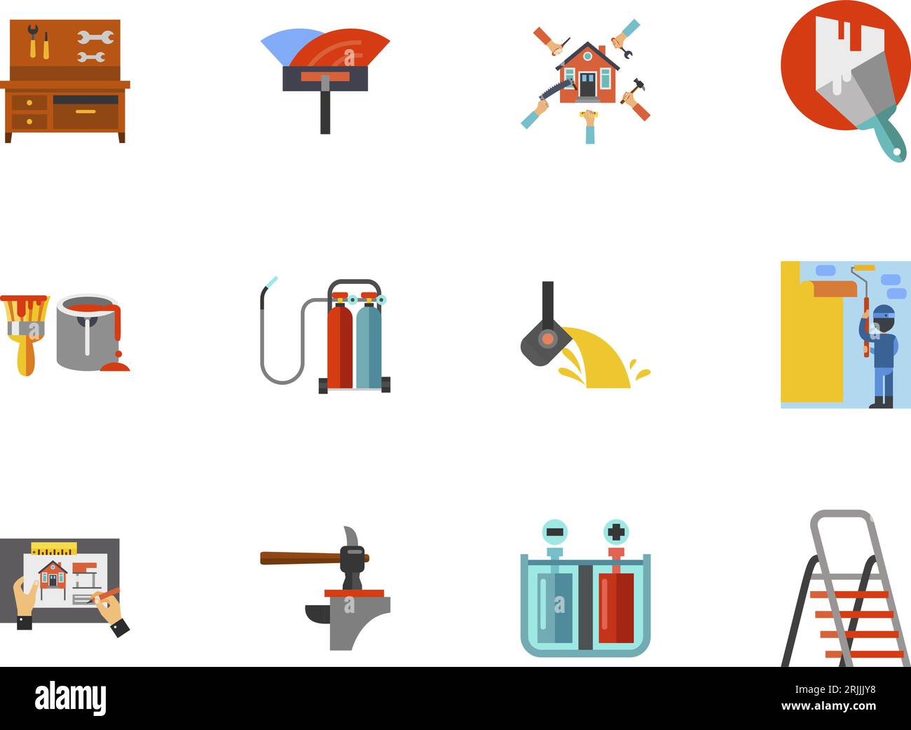 Construction Icon Set Stock Vector Image & Art - Alamy