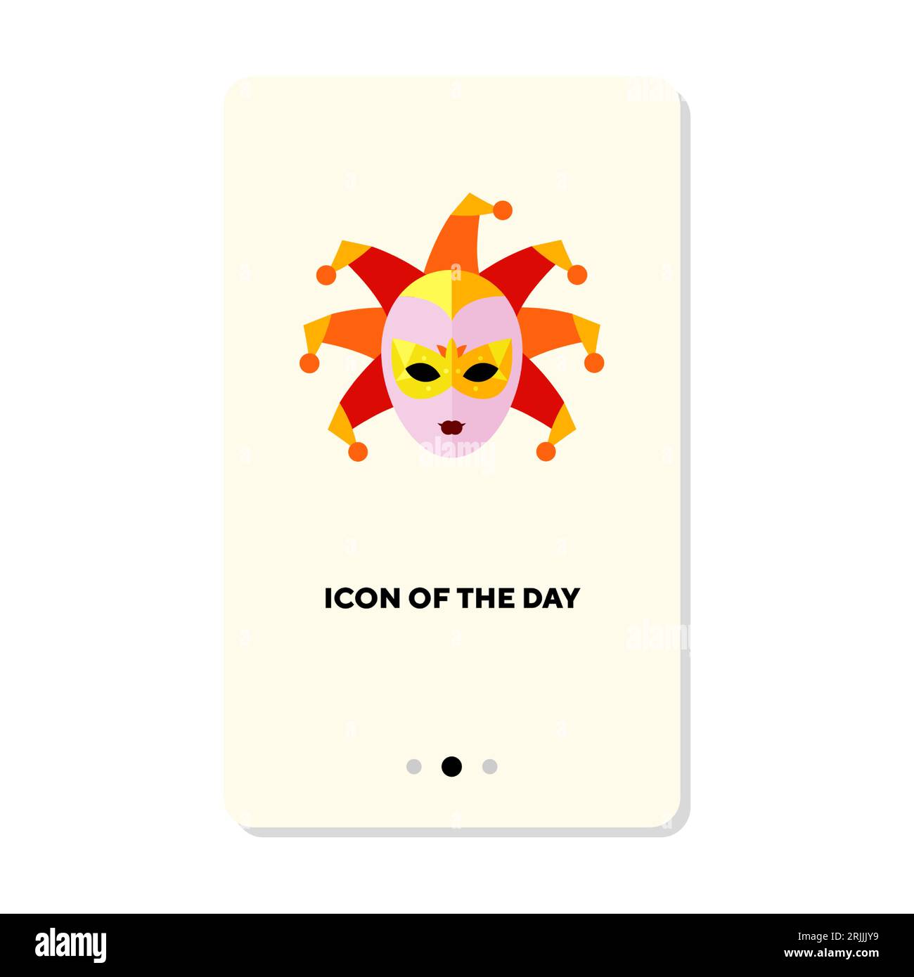 Clown jester mask flat hi-res stock photography and images - Alamy