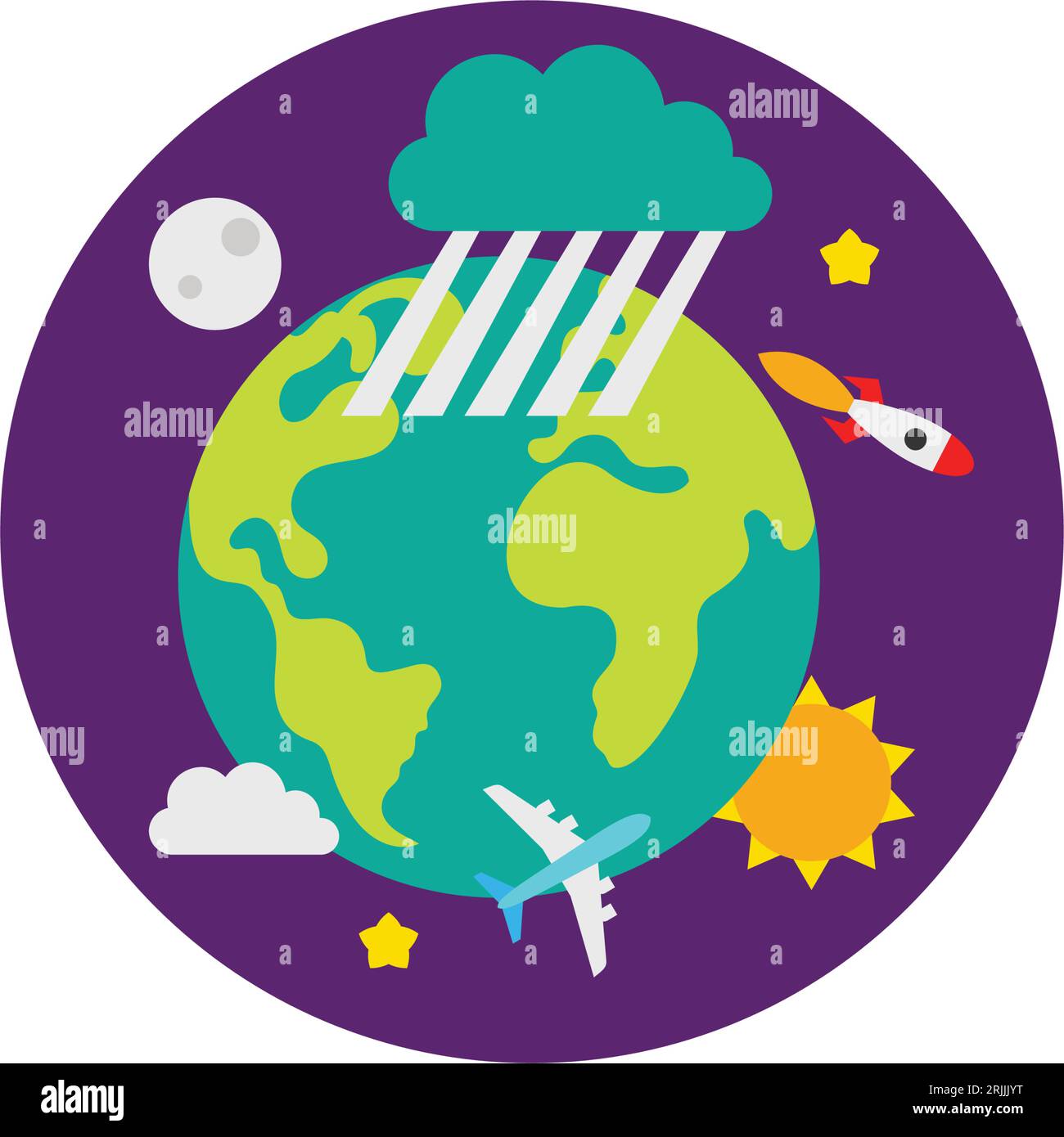 Earth in space icon Stock Vector Image & Art - Alamy
