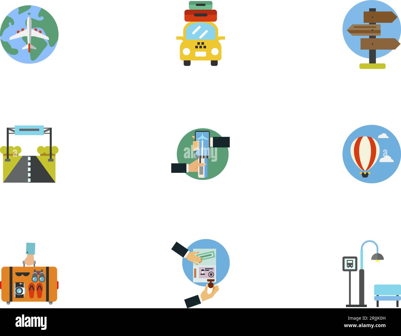 Tourism Icon Set Stock Vector Image & Art - Alamy