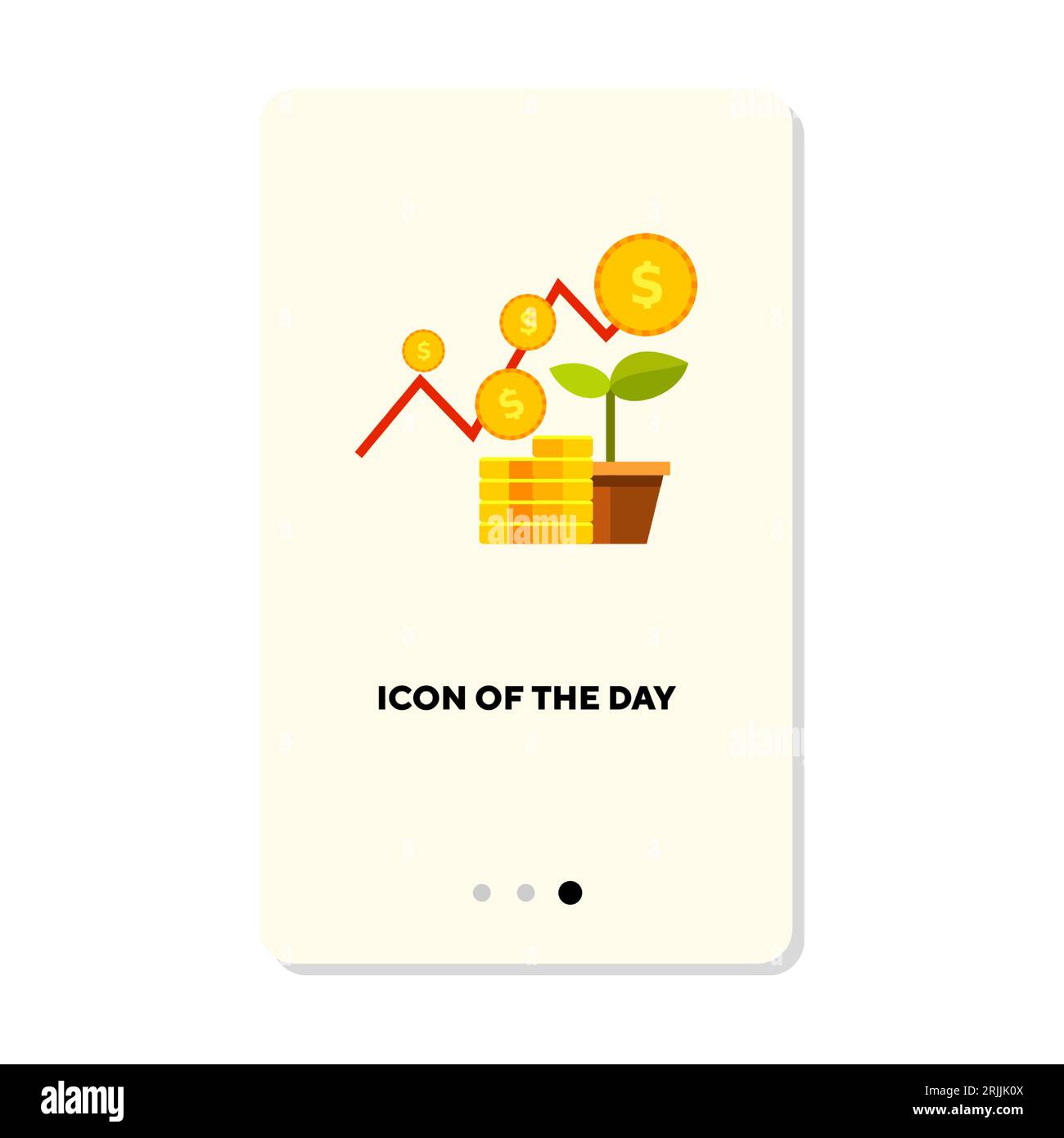 Gold coins dollar chart Stock Vector Images - Alamy