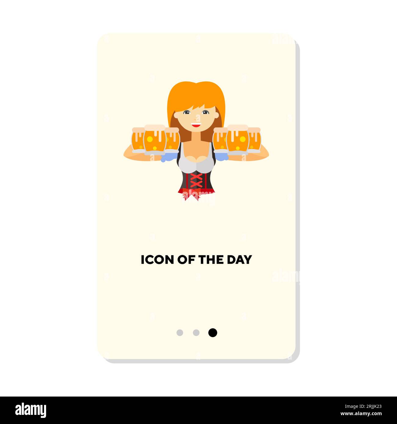 Beer party girl flat icon Stock Vector Image & Art - Alamy