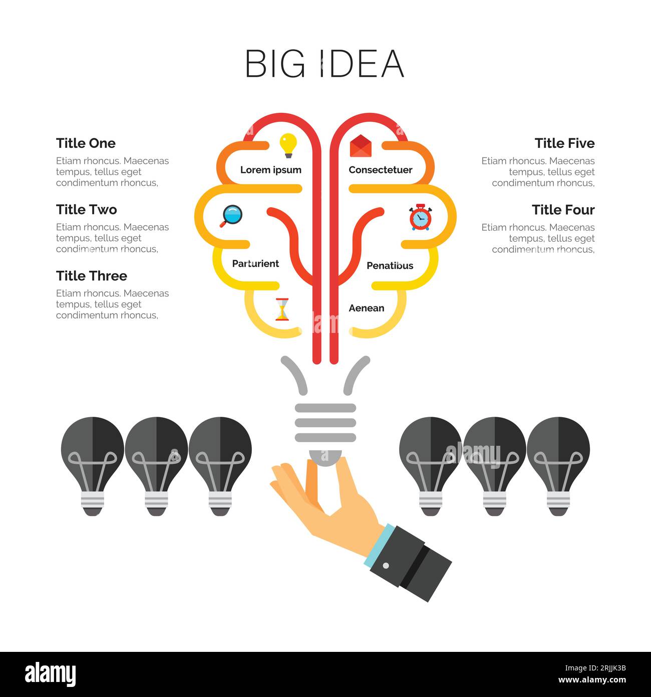 Light Bulb Metaphor Chart Template Stock Vector Image & Art - Alamy