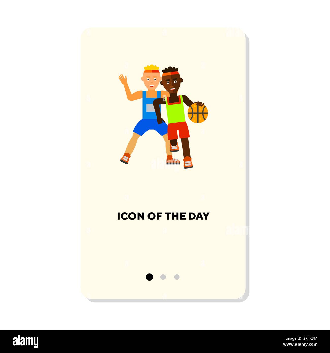 Basketball players flat vector icon Stock Vector Image & Art - Alamy