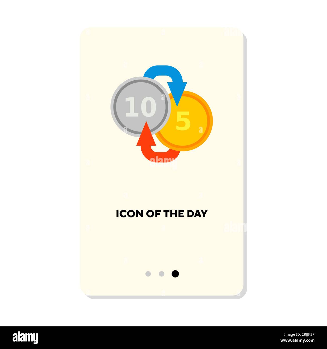 Coin exchange on white background Stock Vector Image & Art - Alamy