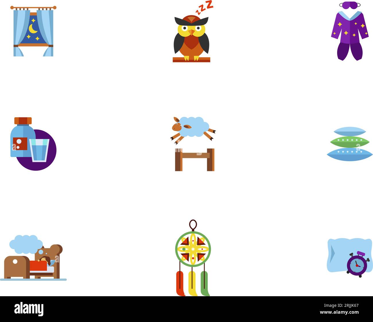 Little girl insomnia Stock Vector Images - Alamy