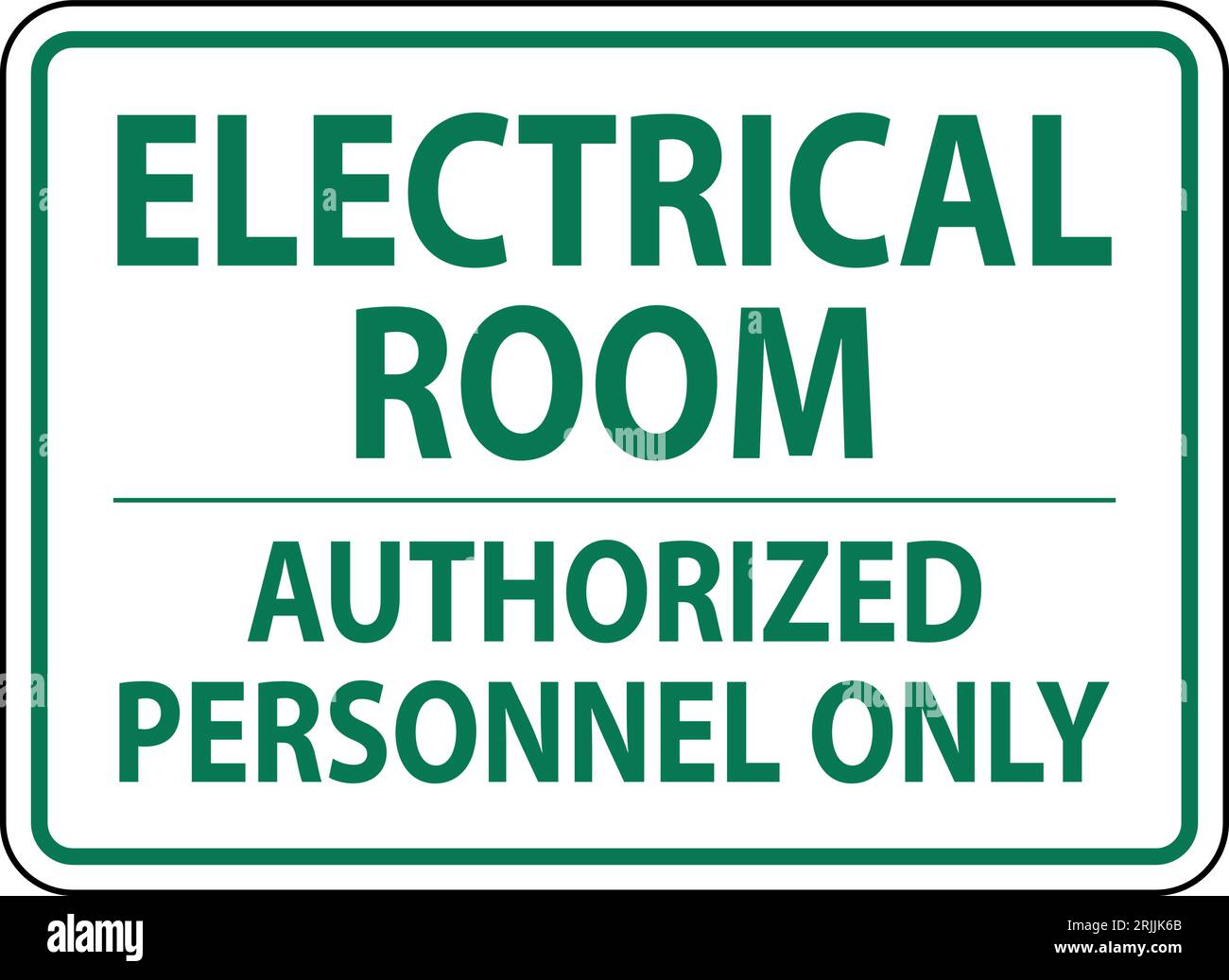 Notice Sign Electrical Room - Authorized Personnel Only Stock Vector ...