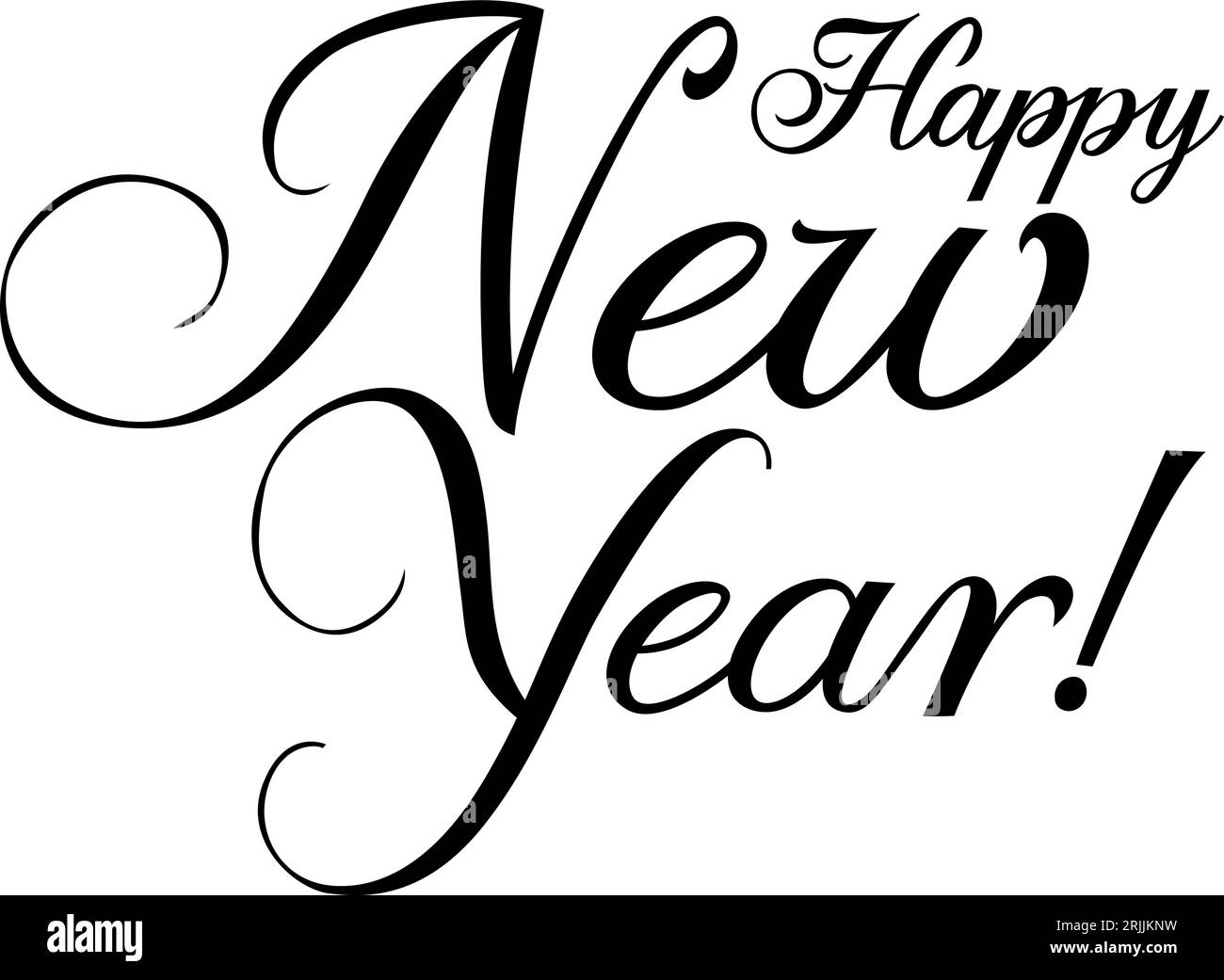 Happy New Year lettering Stock Vector Image & Art - Alamy