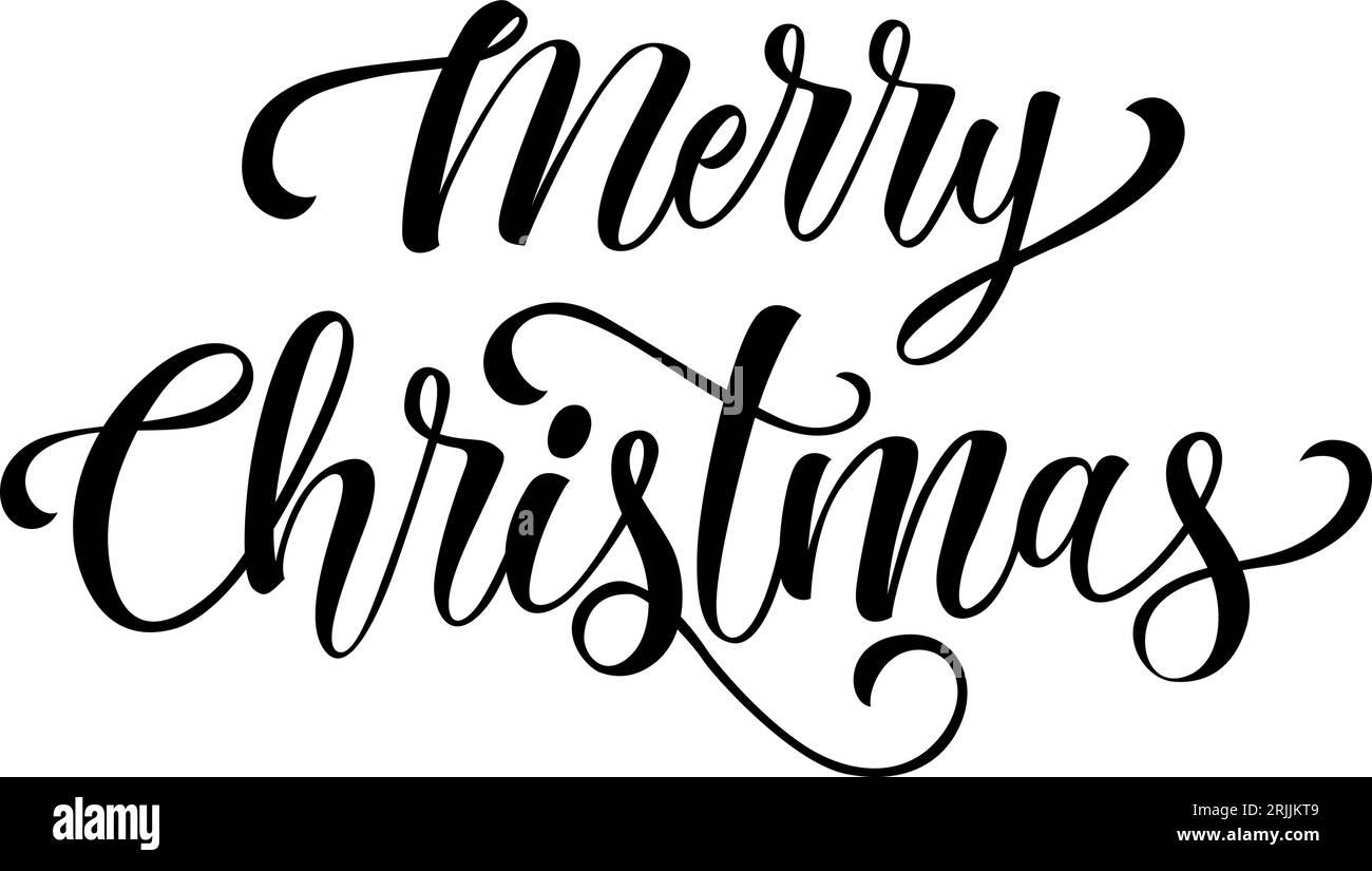 Merry Christmas lettering Stock Vector Image & Art - Alamy