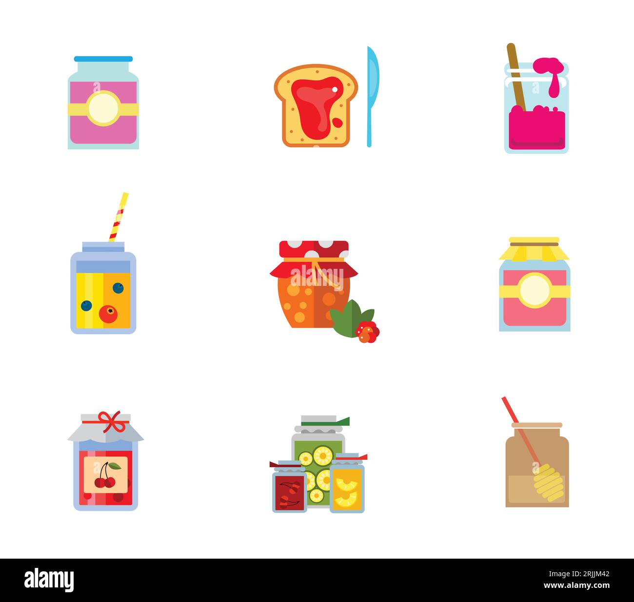 Preserving fruit Stock Vector Images - Alamy