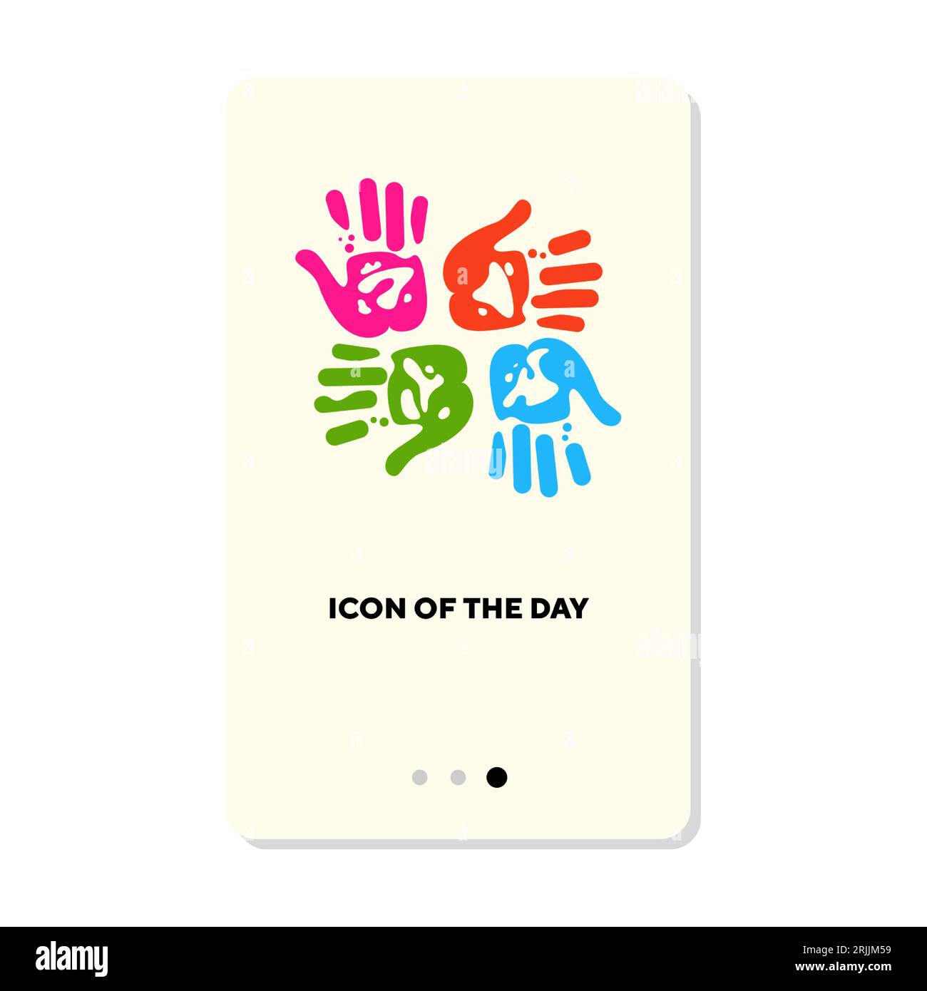 Teamwork and friendship symbol on white background Stock Vector Image ...