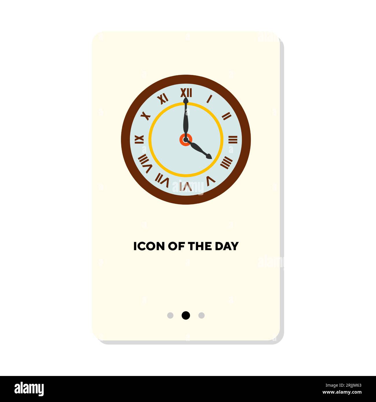 Retro clock on white background Stock Vector Image & Art - Alamy