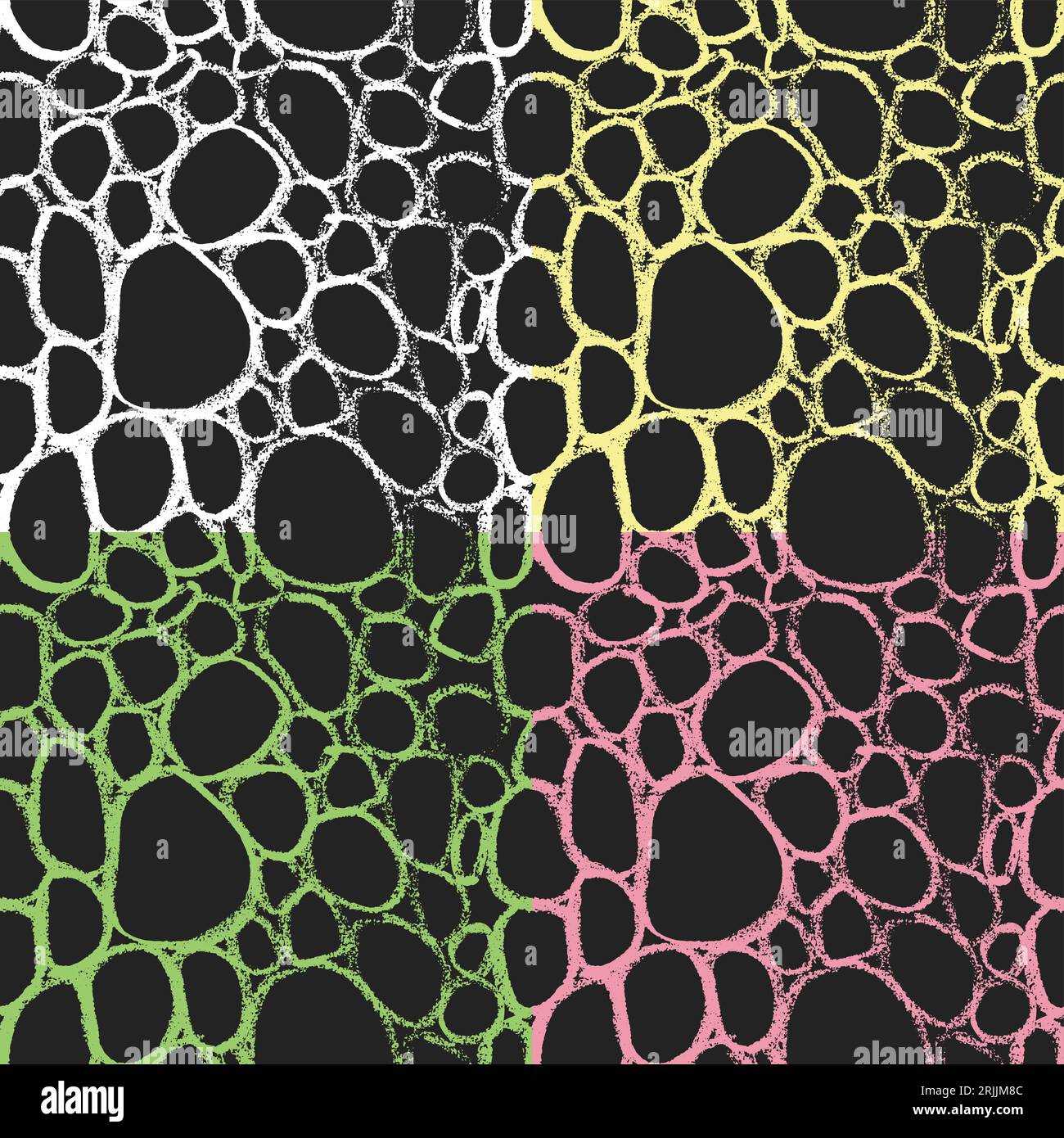 Chalk Sketch Seamless Round Network Cells Texture Stock Vector Image ...