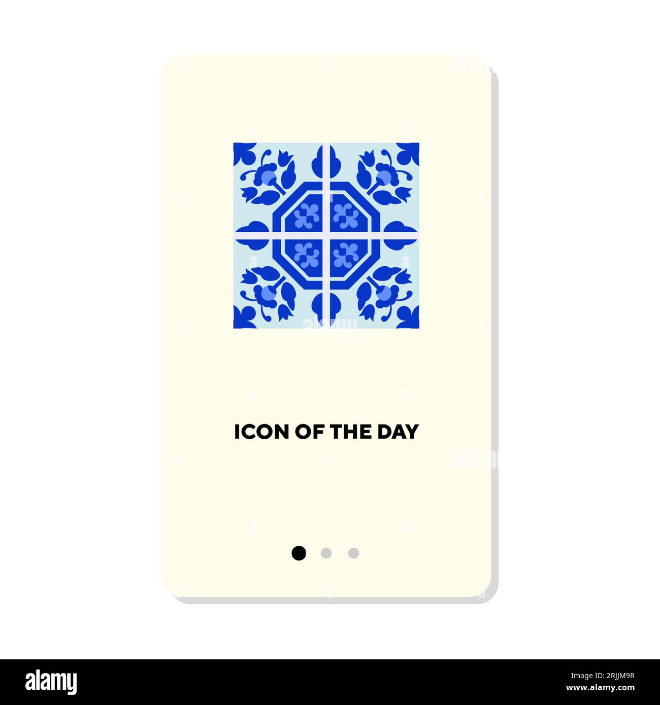 Blue and white pattern as symbol of Portugal flat icon Stock Vector ...