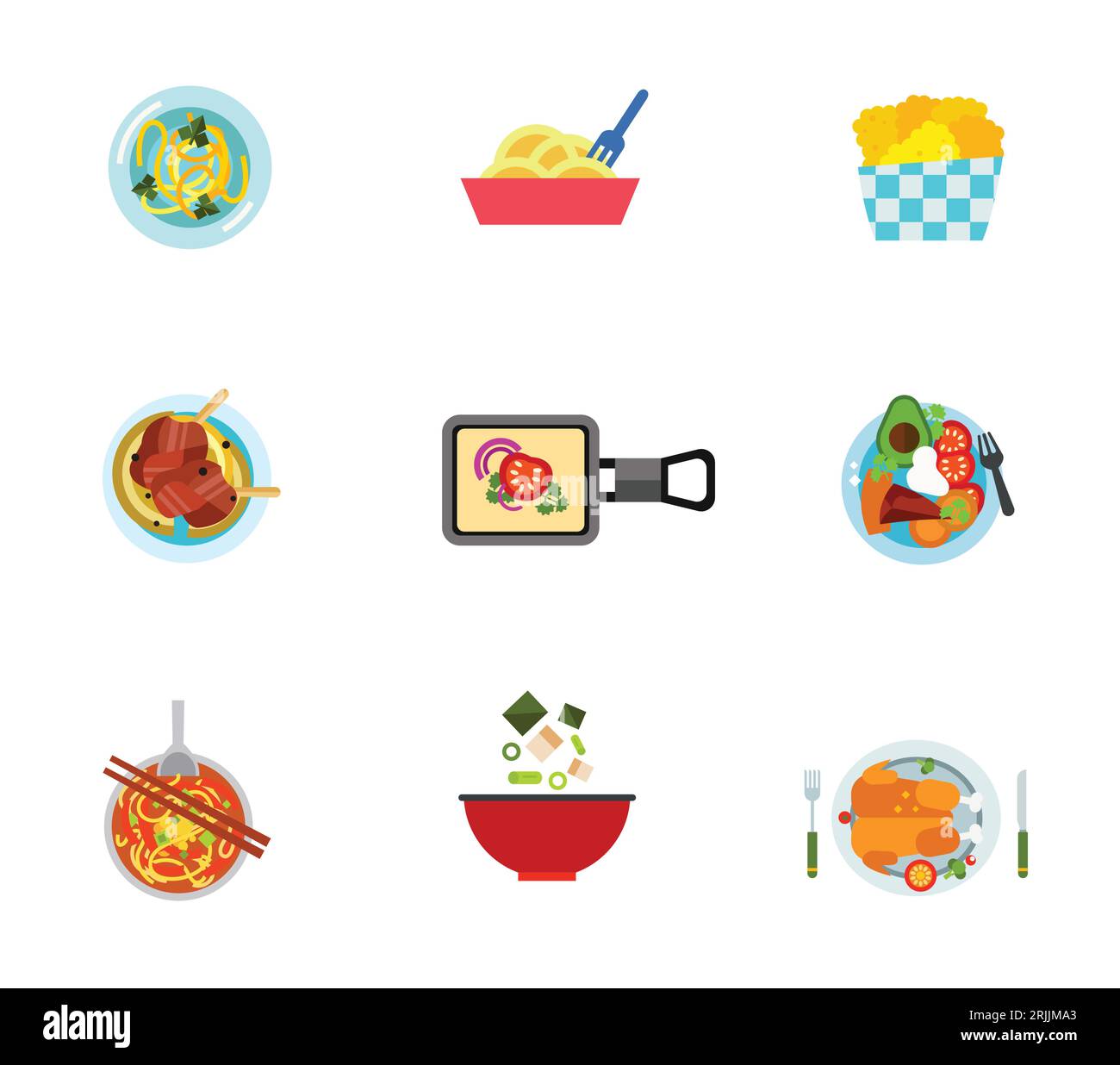 National food icon set Stock Vector Image & Art - Alamy