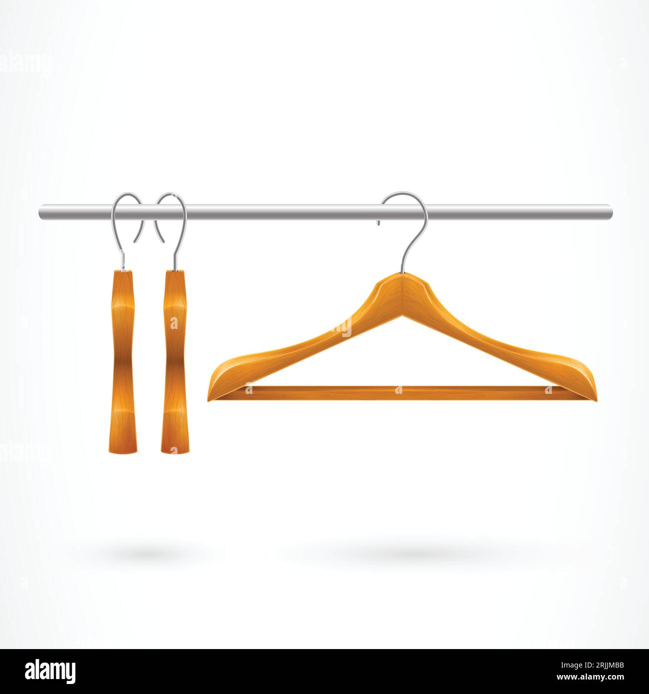 Three Hangers on Clothes Rail Stock Vector Image & Art - Alamy