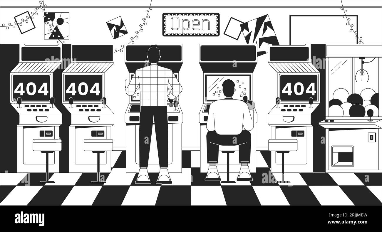 Playing arcade game machine Stock Vector Images - Alamy