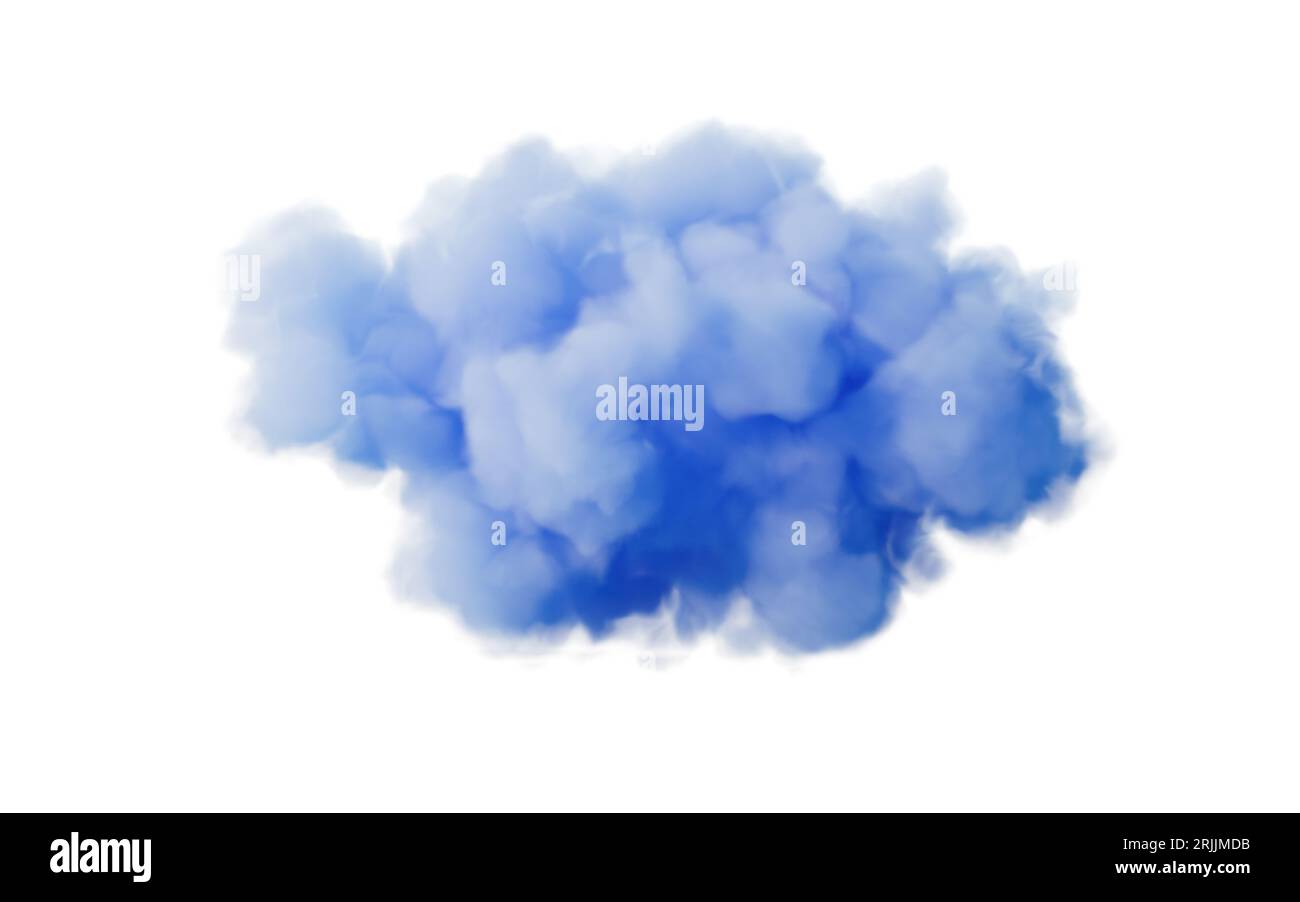 Isolated soft cloud, 3d rendering. Digital drawing Stock Photo - Alamy